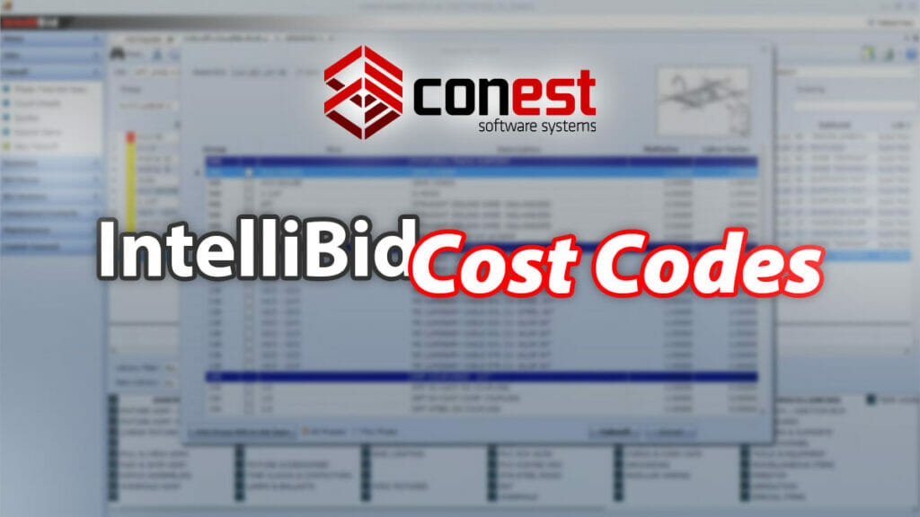 Cost Codes in IntelliBid | Conest Software Systems