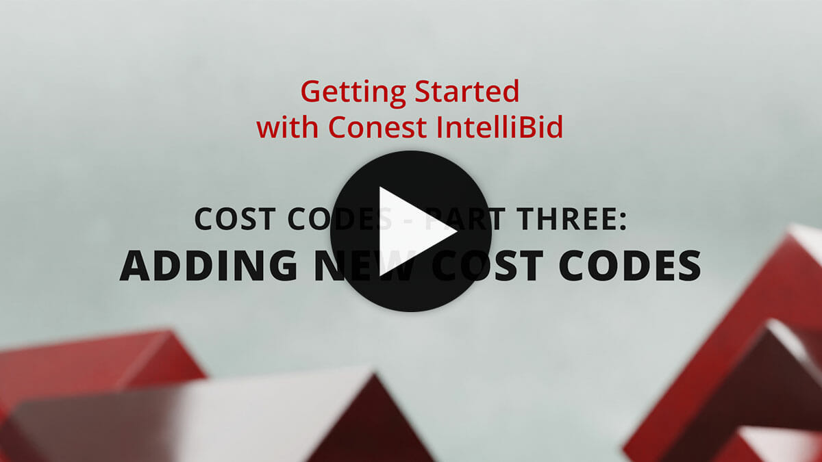 Cost Codes in IntelliBid | Conest Software Systems