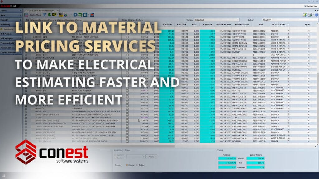 Electrical Estimating Software | Conest Software Systems